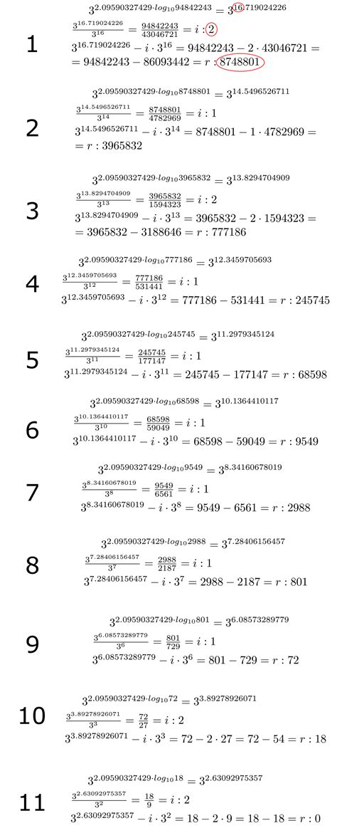 convert numbers between numeral systems using logarithms