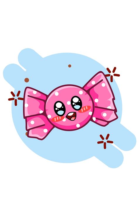 A Cute And Funny Candy Cartoon Illustration 2156172 Vector Art At Vecteezy