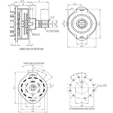 Rotary Switch 1x11 Positions Rotaryswitch1x11