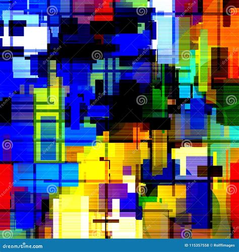 Mondrian Pattern Stock Illustration Illustration Of Background 115357558