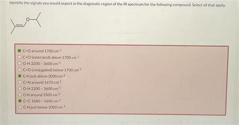 solved identify the signals you would expect in the