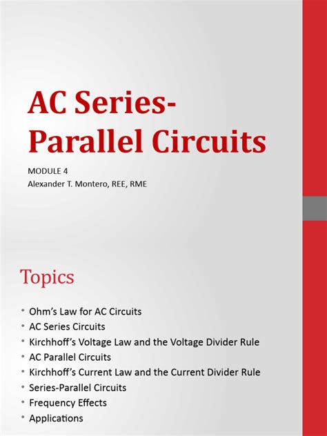 Module4 Ac Series And Parallel Circuits Pdf Electrical Impedance