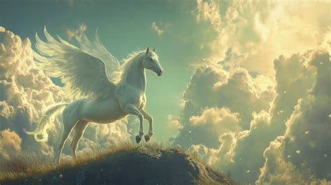 Pégase Dans Une Scène De Rêve Image Générée à Base Dia