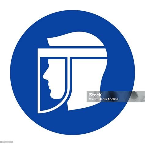 Face Shield Icon Protective Face Mask Ppe Safety Sign Stock
