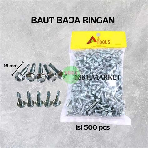 Jual BAUT SDS ROOFING KANAL BAJA RINGAN 16 MM TAJAM BUNGKUS ISI 500 PCS