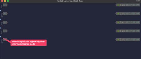 Triangle Icon Appears After Each Command When Using Sparse Mode Issue Romkatv