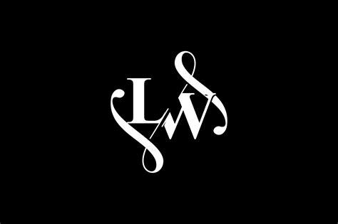 Lw Monogram Logo Design V By Vectorseller Thehungryjpeg