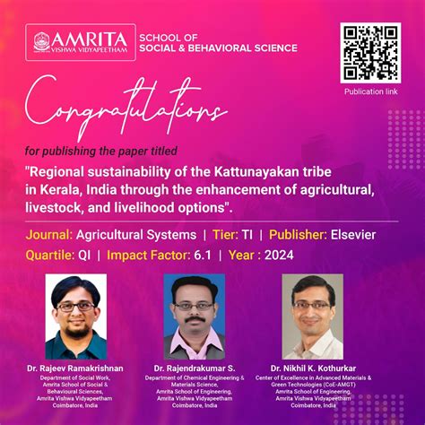 Amrita School Of Social And Behavioural Sciences Kollam Quilon