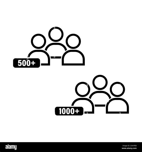 Group Icon Crowd Illustration Vector Five Hundred And One Thousand