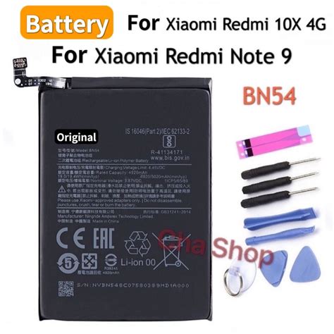 Bn54 แบตเตอรี่ แท้ For Xiaomi Redmi Note9 Redmi Note 9 Redmi 10x 4g