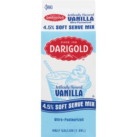Darigold® Vanilla 45 Soft Serve Mix 05 Gal Carton Shop Dagostino