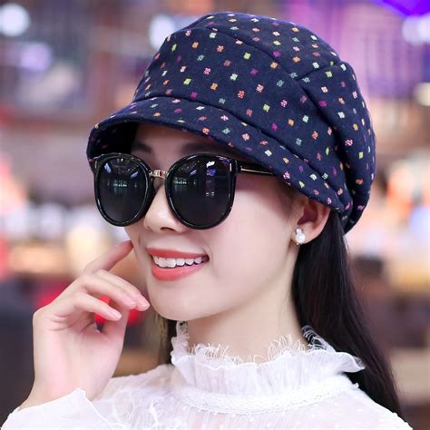帽子女春秋韩版休闲短檐贝雷帽简约日系八角帽秋季时尚中年妈妈帽 虎窝淘