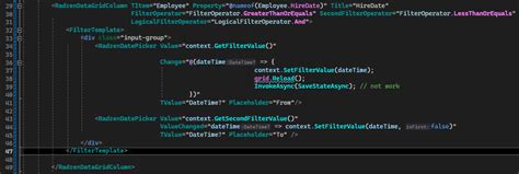 RadzenDataGrid With FilterTemplate Save Settings Radzen Blazor