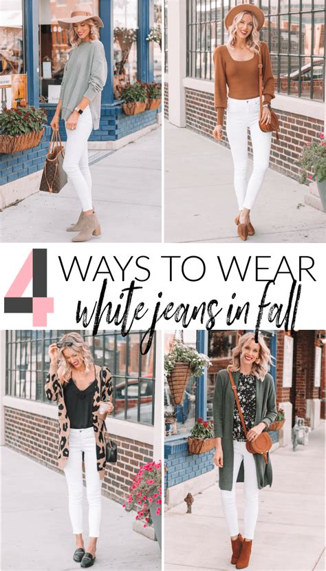 Ways To Wear White Jeans This Fall Straight A Style How To Wear White Jeans White Jeans