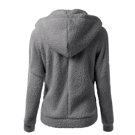 Hessimy Womens Fleece Jacket With Hood Sherpa Full Zip Up Hoodie Fuzzy
