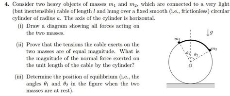 Solved Consider Two Heavy Objects Of Masses M And M Chegg