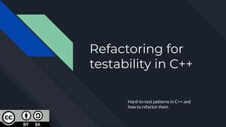 Grcpp Refactoring For Testability C Ppt