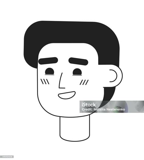 눈썹을 올리는 기쁨 소년 단색 플랫 벡터 캐릭터 머리에 감격 2차 도형에 대한 스톡 벡터 아트 및 기타 이미지 2차 도형