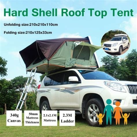 Hard Black Shell Aerodynamic Foldable Roof Top Tent Camping Rooftop 2