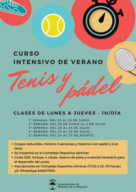 Abierto El Plazo De Inscripción Para Los Cursos Intensivos De Tenis Y