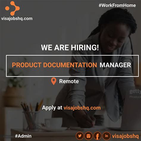 Product Documentation Manager Remote Work From Home