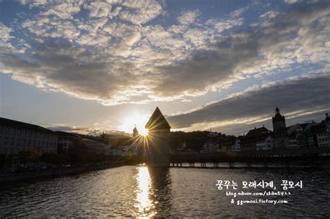 스위스 자유여행 루체른 구경하기카펠교and바서투름 그리고 백조 네이버 블로그