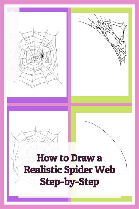 How To Draw A Realistic Spider Web Step By Step Di