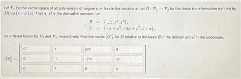 solved let pn ﻿be the vector space of all polynomials of