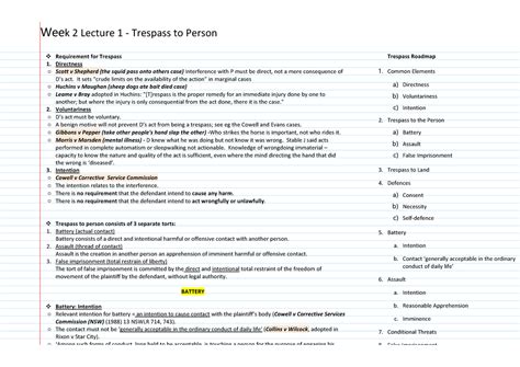 Trespass Lecture Notes Lecture1 4 Week 2 Lecture 1 Trespass To