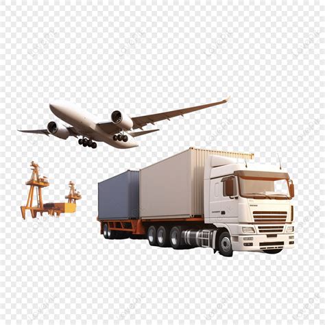 화살표 중심과 항공 화물 운송 해상 운송 육상 운송 개념 3d 그림 또는 3d 렌더링이 있는 세미 트럭 및 화물선 및 비행기 Png 일러스트 무료 다운로드 Lovepik