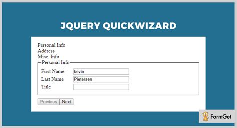 5 Jquery Form Wizard Plugins 2022 Free And Paid Formget