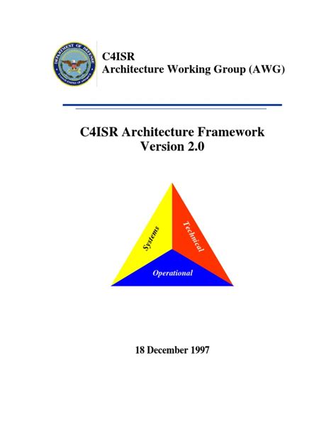 C4isr Architecture Framework Pdf Command And Control Computing