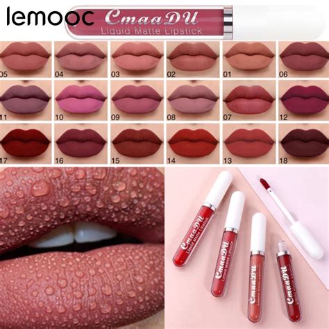 18 Colors Lipstick Matte Velvet Long Lasting Moisturizing Lip Makeup