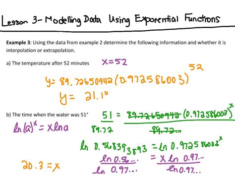 f30 5 3 modelling data using exponential functions math showme