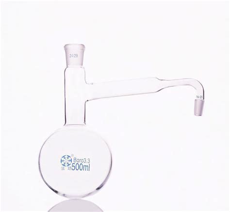 Round Bottom Distilling Flask With Side Tube And Joint Laborxing