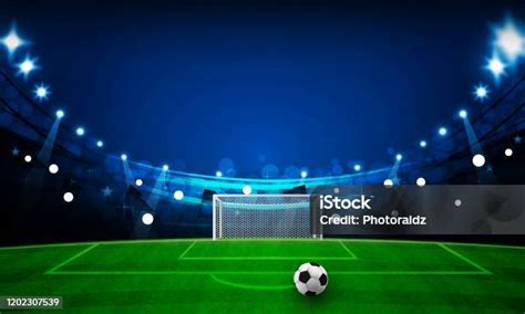 축구 경기장 필드 와 밝은 경기장 조명 벡터 디자인 벡터 조명 Championship에 대한 스톡 벡터 아트 및 기타 이미지 Championship 경기장 경쟁