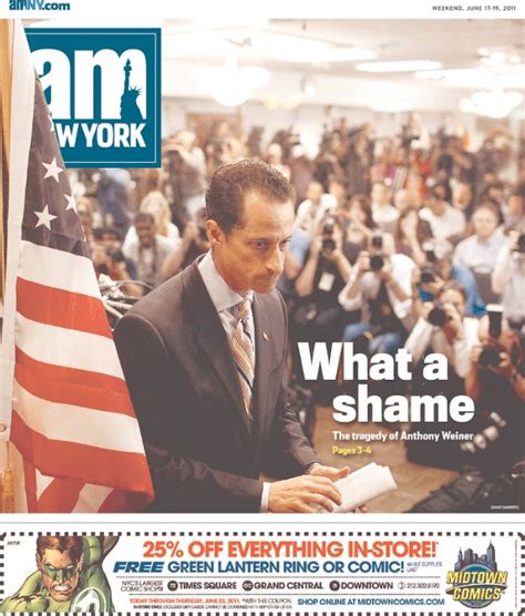 Anthony Weiners Tabloid Treatment