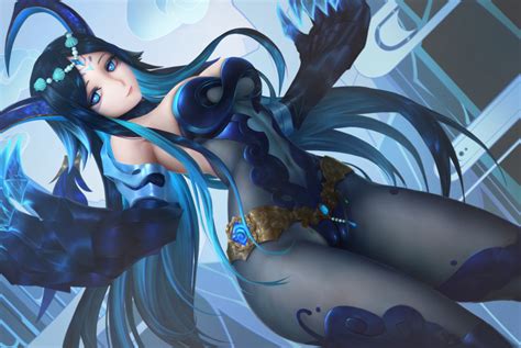 Rule 34 1girls Absurd Res Absurdres Black Legwear Blue Eyes Blue Hair