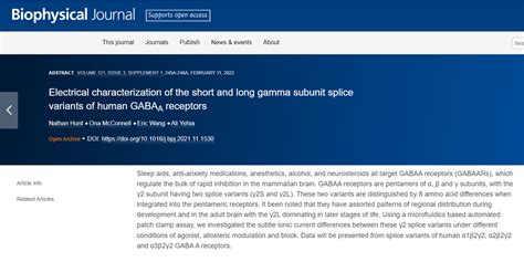 Electrical Characterization Of The Short And Long Gamma Subunit Splice