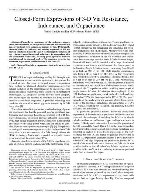 pdf closed form expressions of 3 d via resistance inductance and