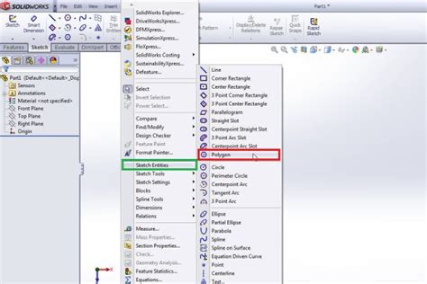 How To Use Solidworks Polygon Sketching Tutorial For Beginners