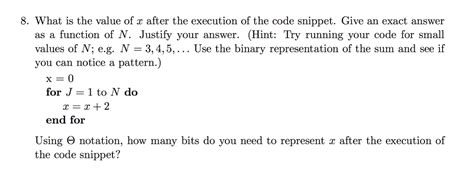 Solved What Is The Value Of X After The Execution Of The Chegg
