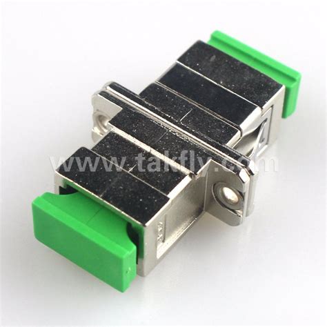 Sc APC Singlemode Simplex Metal Adapter With Flange Sc APC Singlemode Simplex Metal Adapter