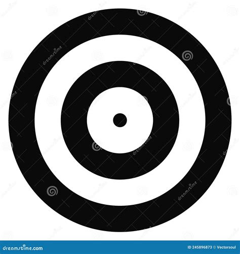 Concentric Radial Circles Rings Design Element Icon Stock Vector