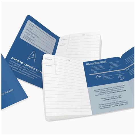 Captain S Log United Federation Of Planets Pocket Sized Mini Notebook