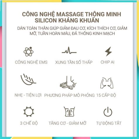 Miếng Dán Massage Xung Điện Spo M Máy Mát Xa Xung Điện Trị Liệu Toàn