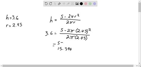 solved a evaluate frac{1}{3} pi r {2} h for r 2 and h 27 leave pi
