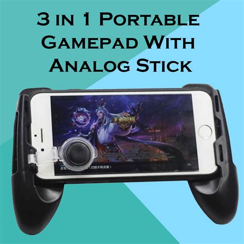 3 In 1 Portable Gamepad With Analog Stick Black Latestgadget