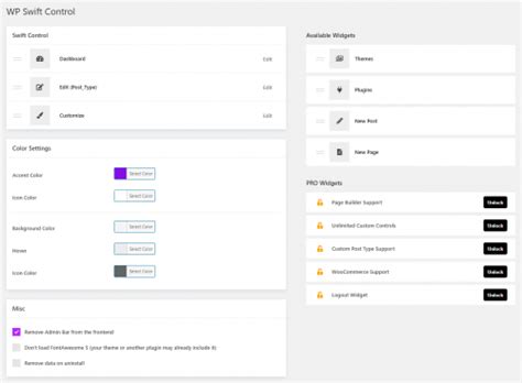 Swift Control Replaces WordPress Toolbar With Custom Access Panel WP Tavern
