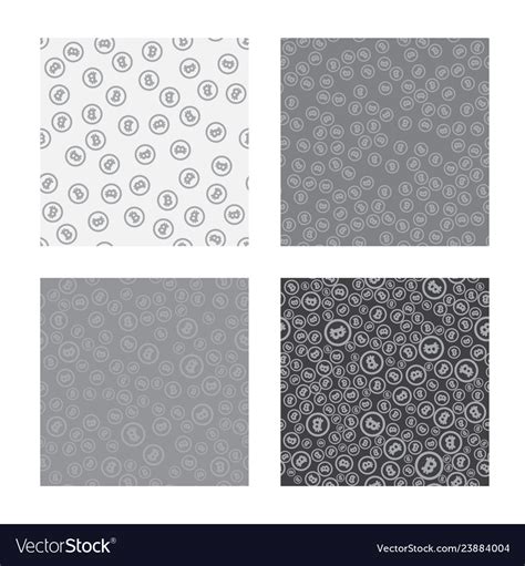 Bitcoin Seamless Pattern White Royalty Free Vector Image
